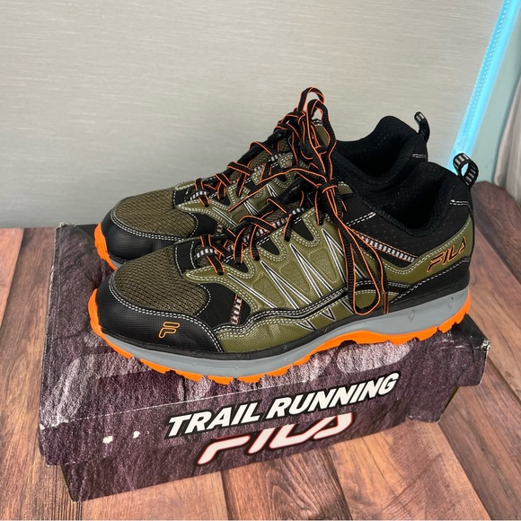 Fila | Shoes | Fila Green And Orange Evergrand Tr Athletic Trail Shoes ...